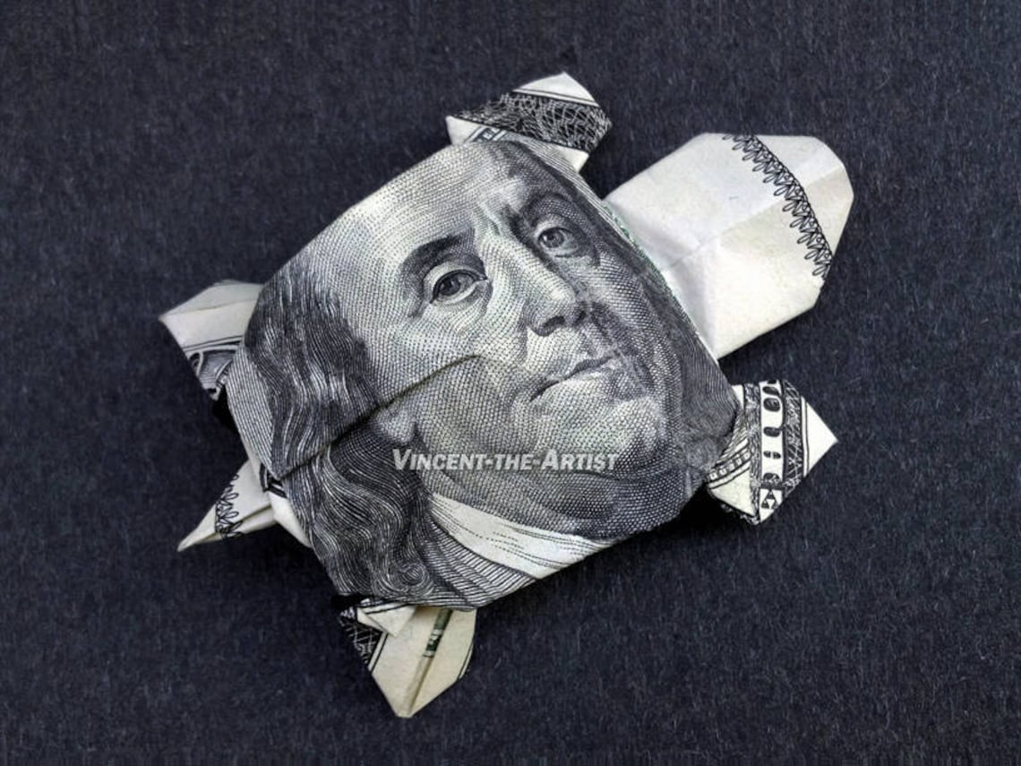 TURTLE Money Origami Dollar Bill Animal Reptile Cash Sculptors | Etsy