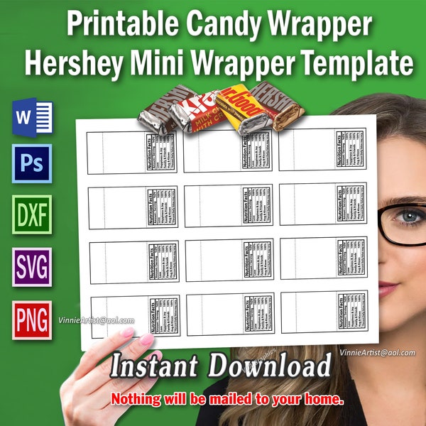 Miniature Candy Wrapper Svg - Etsy