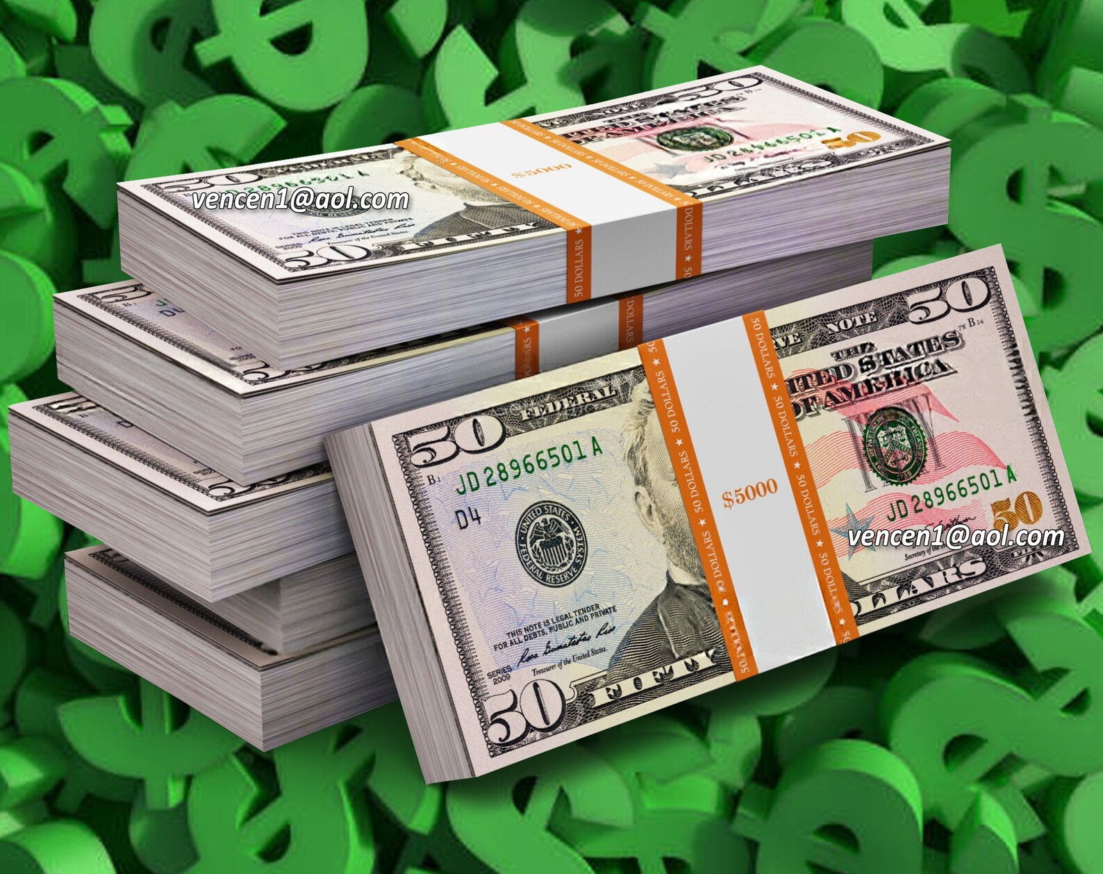 PICTURE for SALE: Money Stack of Fifty Dollar Bills PNG Graphic ...