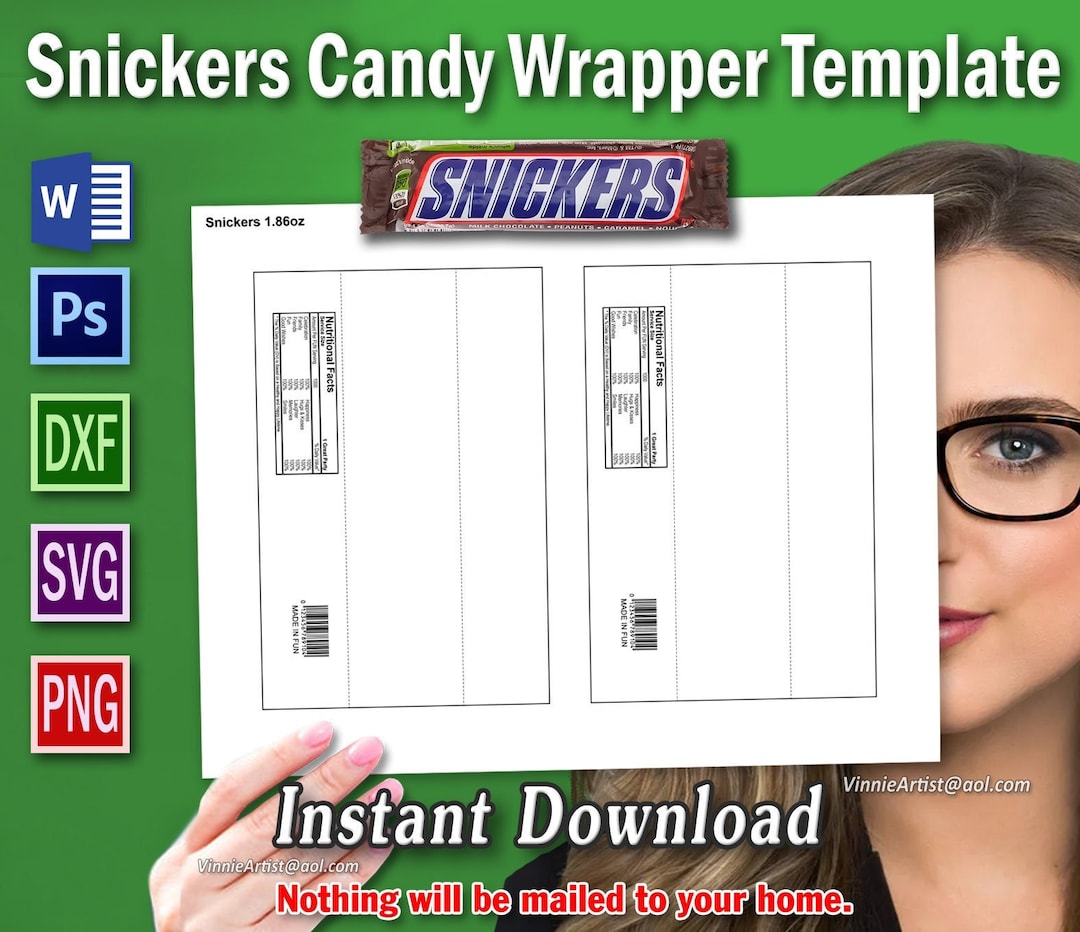 1.86oz Blank Wrapper Template Sticker Label Create Design - Etsy