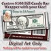 Custom 8 Dollar Bill Candy Bar Wrapper With Your Face Picture Digital ...