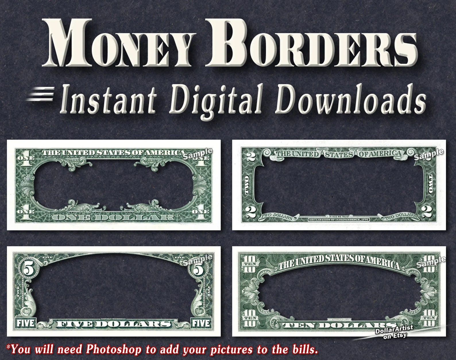Dollar Bill Border Template