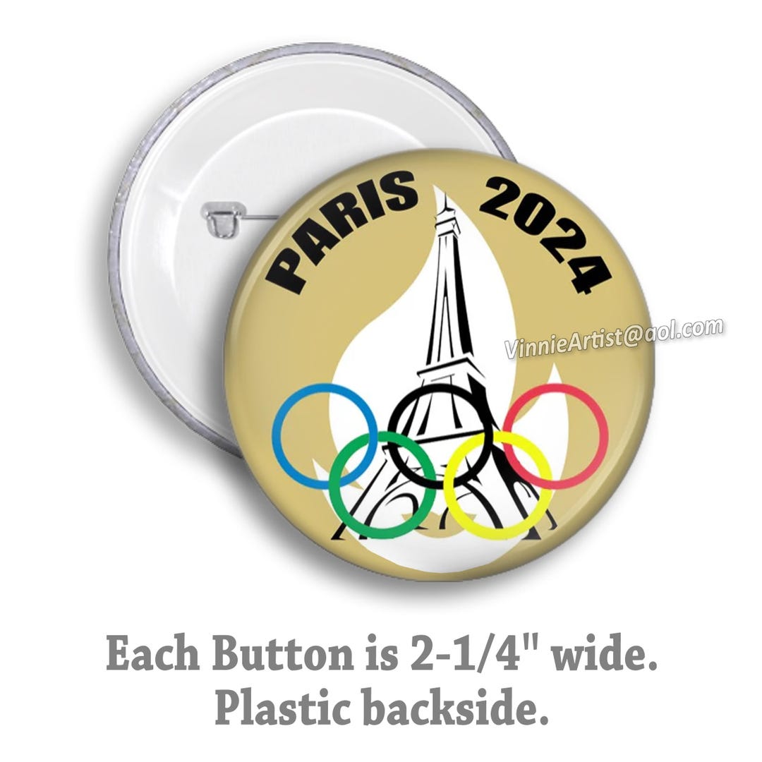 2024 Olympic Games Paris BUTTON Pin Pinback Buttons Badge Gift Gift ...