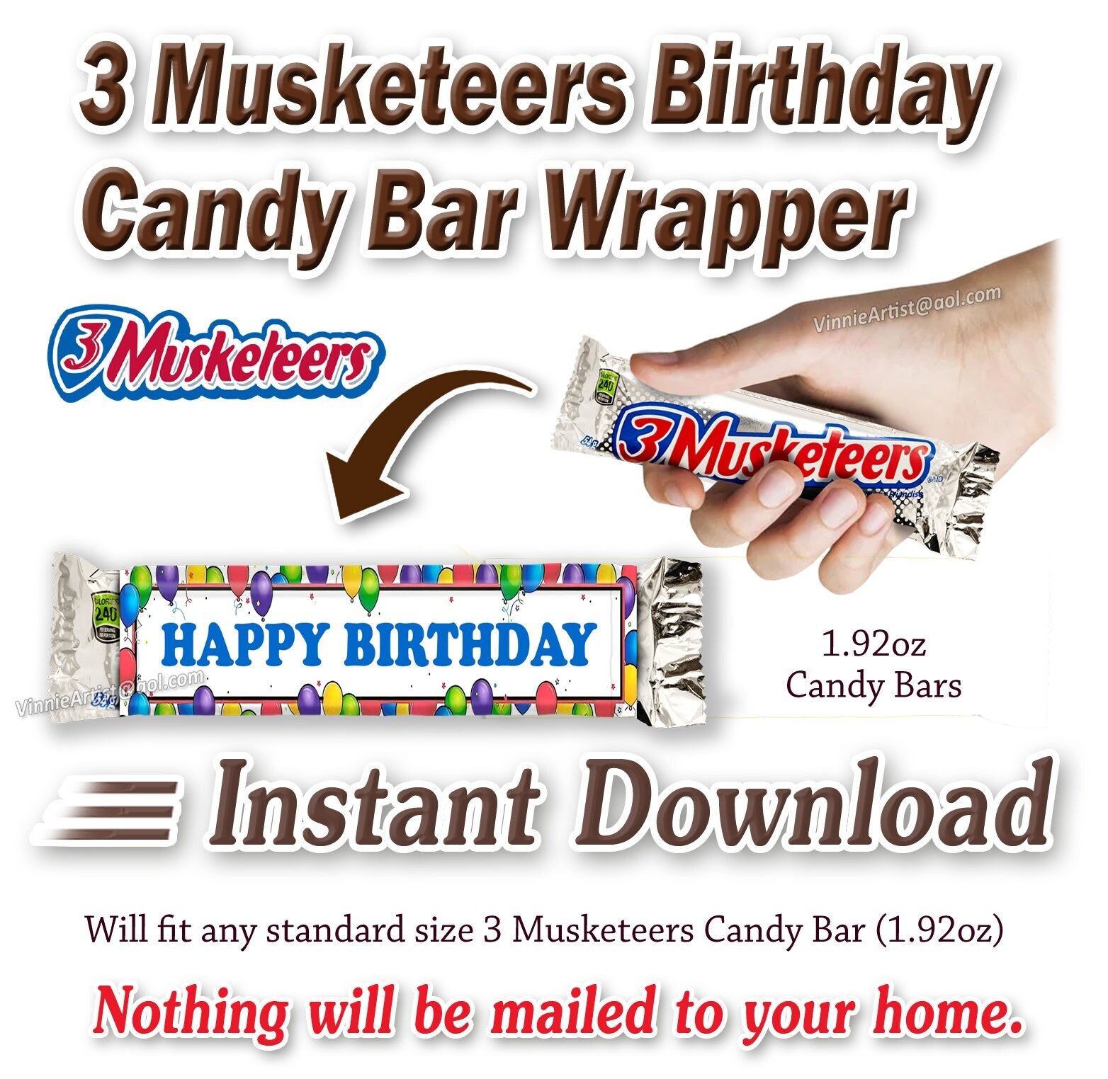 3 Musketeers Candy Bar Wrapper