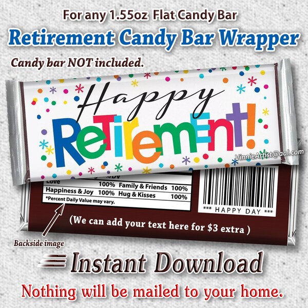 Retirement Candy Bar - Etsy