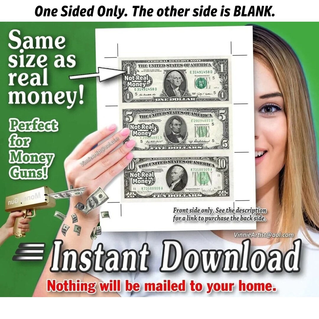 Printable Money Sheets With Cut Marks 3-per-page Cash Dollar Image for ...