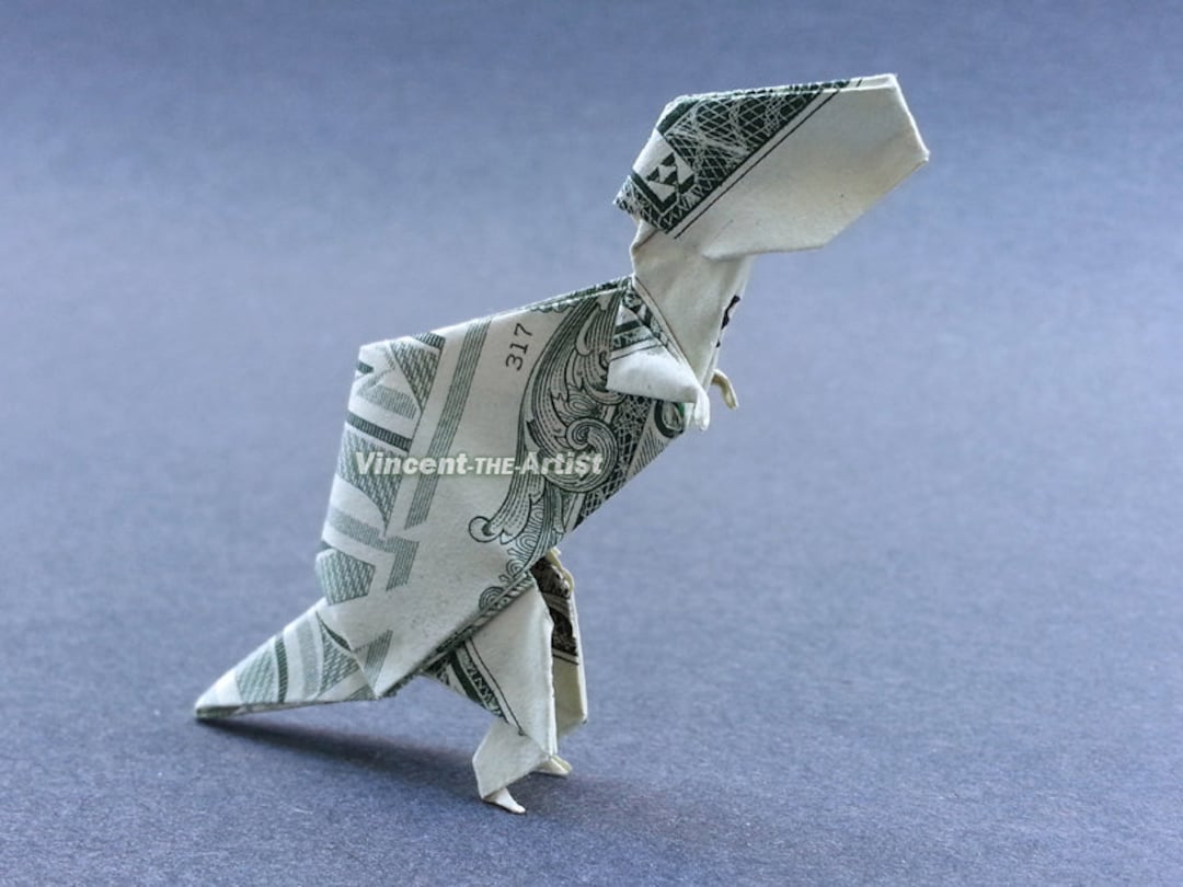 T-rex Money Origami Dollar Bill Dinosaur Tyrannosaurus T Rex - Etsy