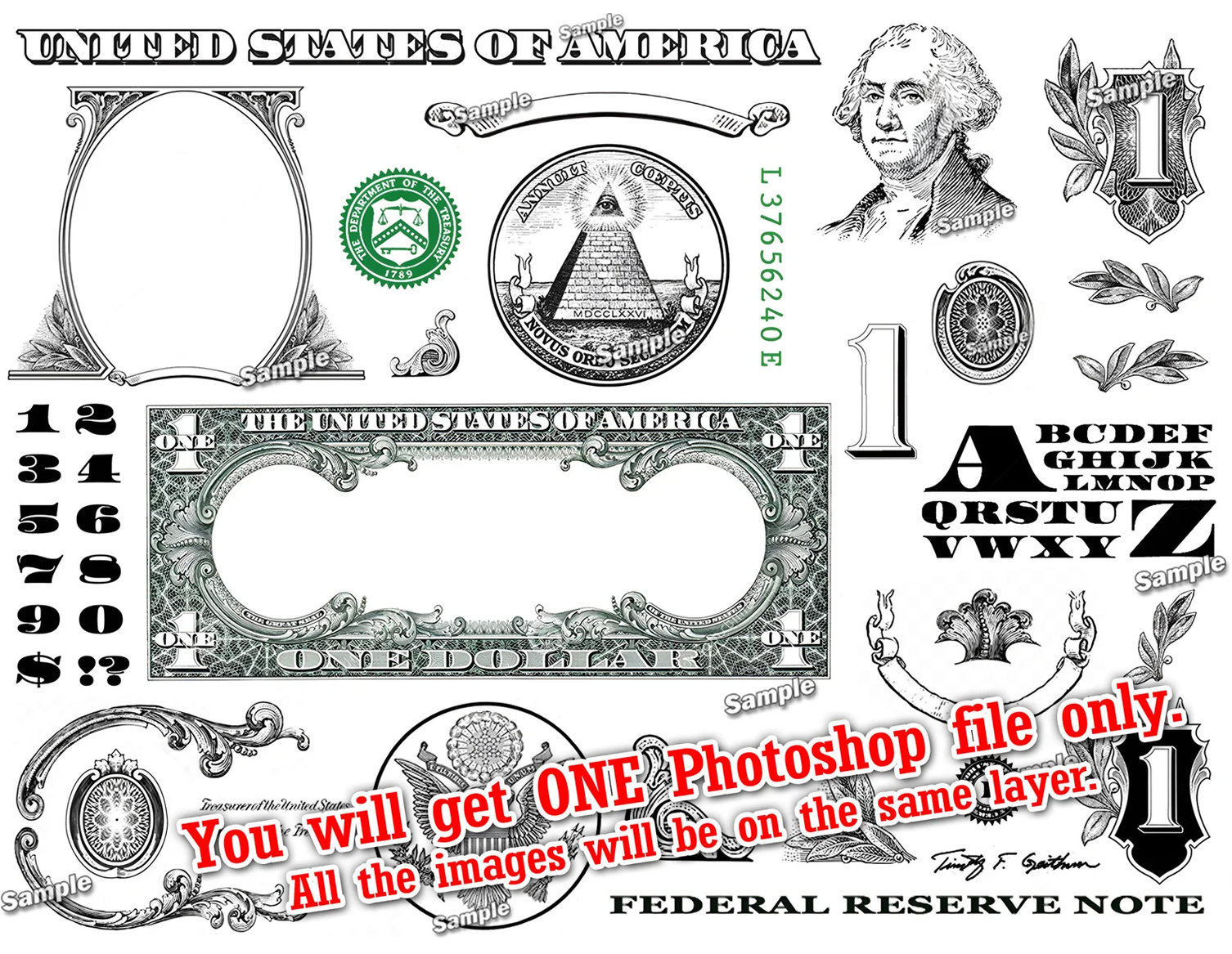 1 Dollar Bill Png