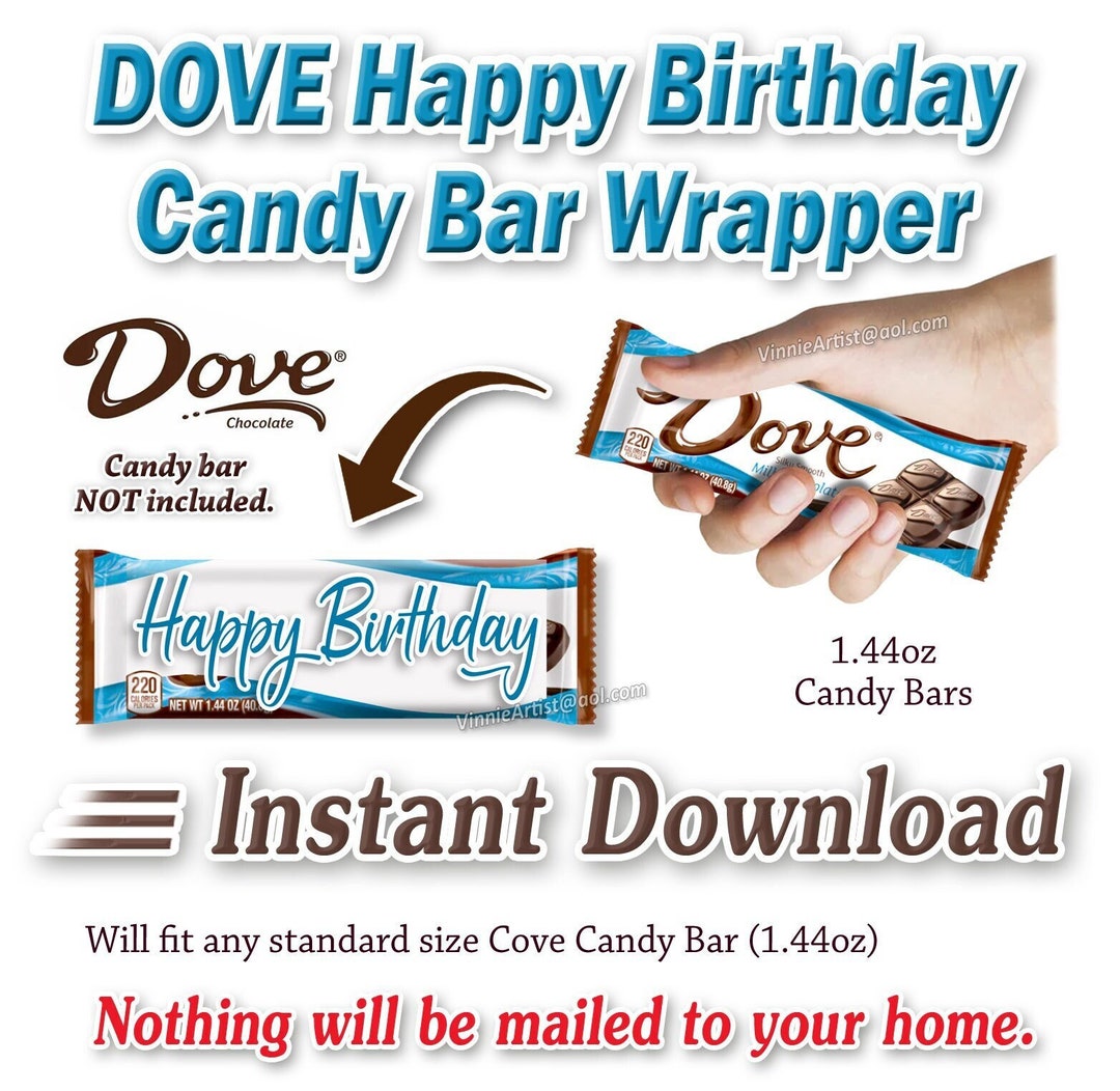 PRINTABLE Candy Bar Happy Birthday Candy Bar Wrapper Chocolate - Etsy