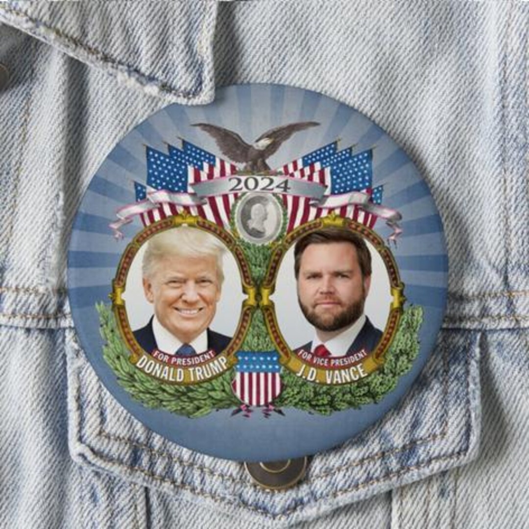Donald Trump & JD Vance Button 2024 MAGA Political Button Trump for ...