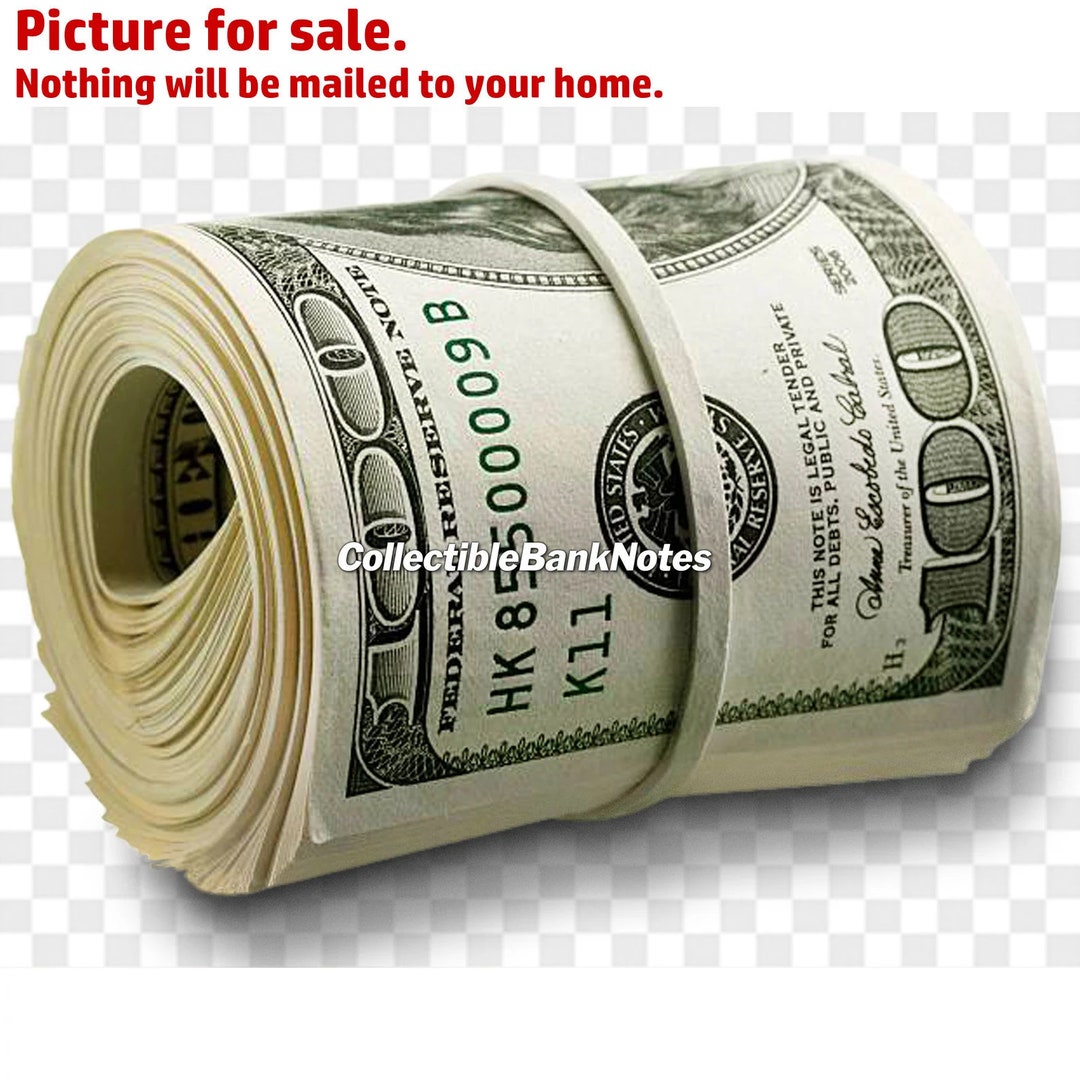 PICTURE for SALE: Banded Money Stack of Hundred Dollar Bills 100 PNG Graphic Transparent Digital ...