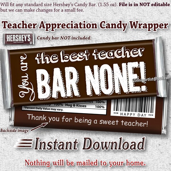 Teacher Appreciation Week Bar - Etsy