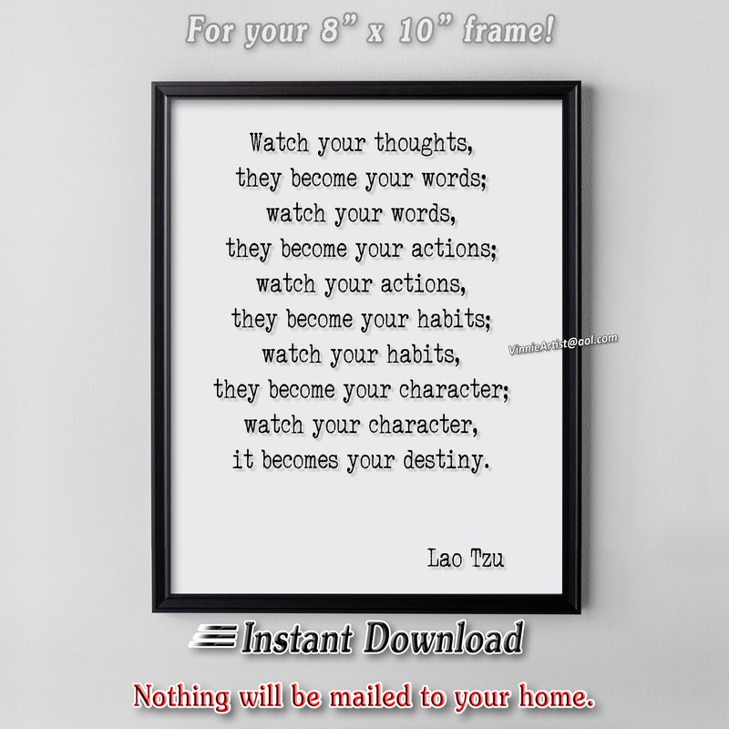 Watch Your Thoughts - Etsy