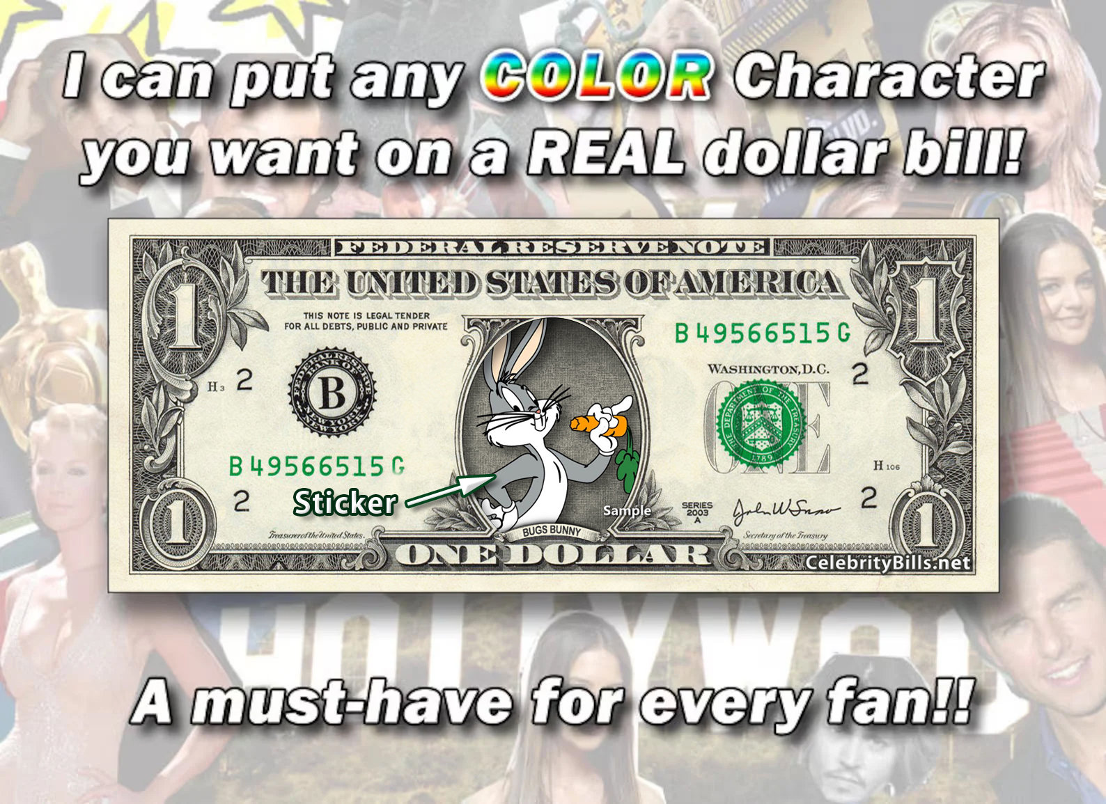 1 Dollar Bill Cartoon