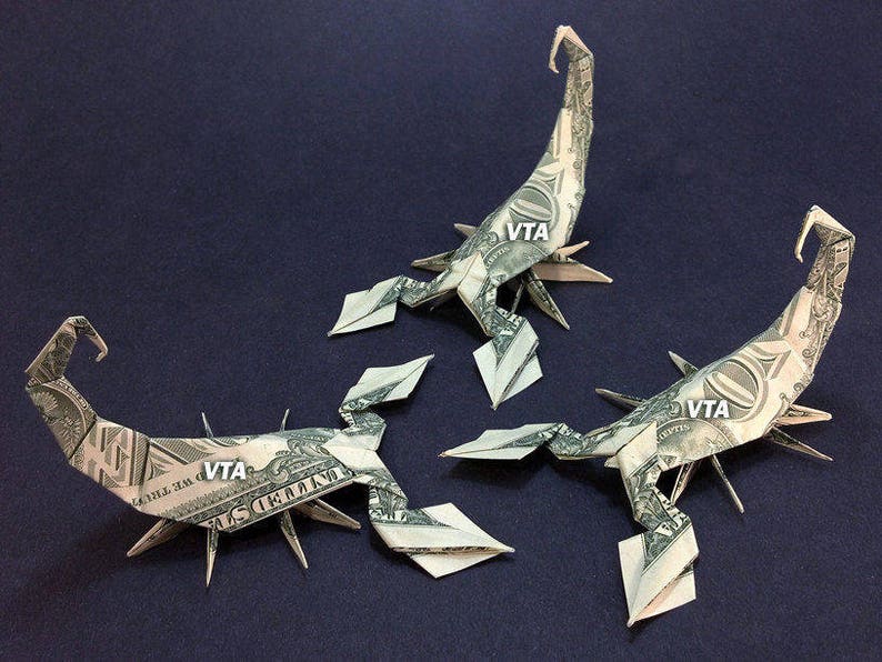 SCORPION Money Origami Dollar Bill Animal Insect Reptile Cash | Etsy