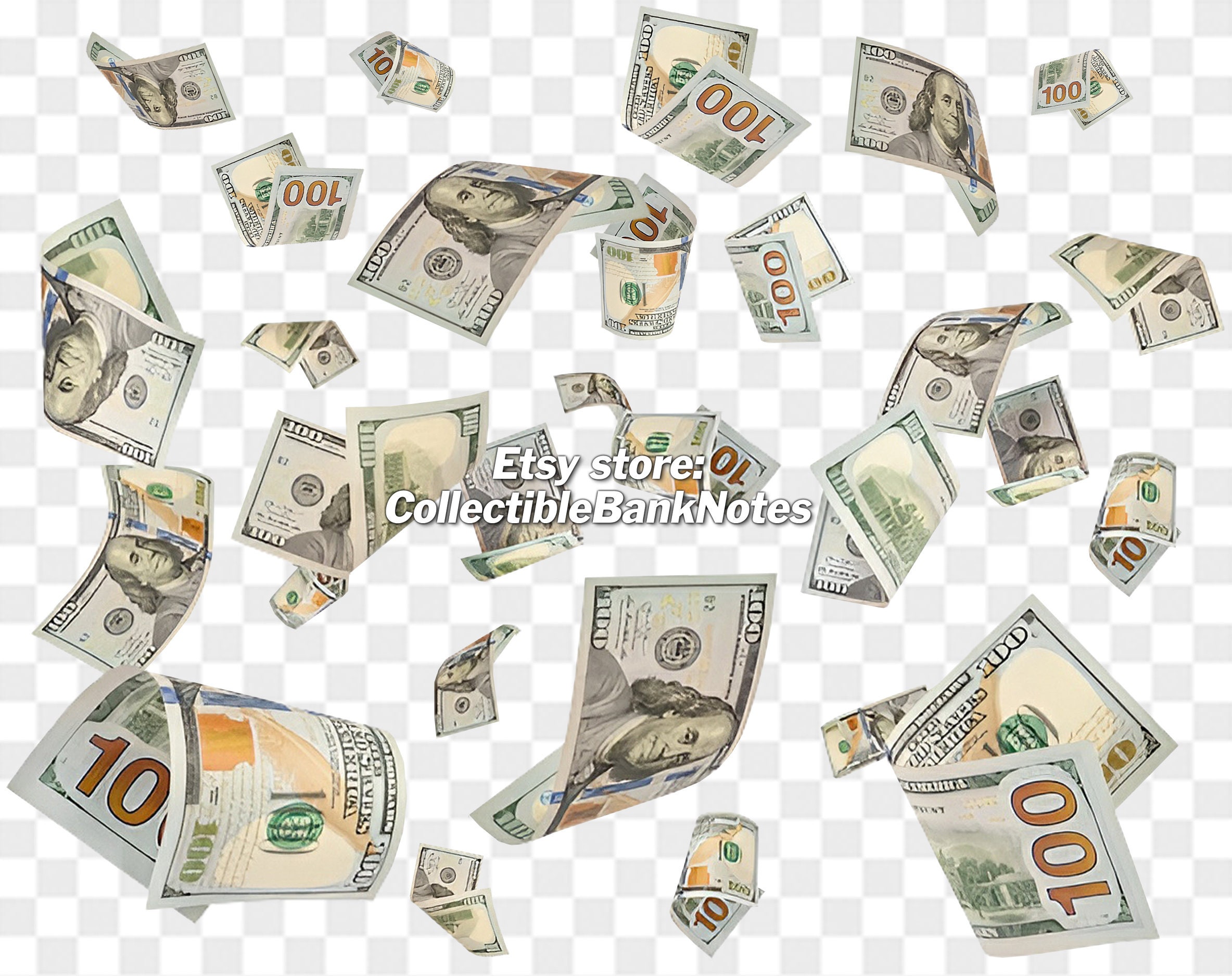 100 Dollar Bills Falling