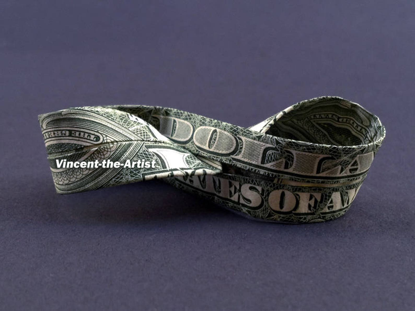 INFINITY LOOP Money Origami Art Dollar Bill Cash Sculptors | Etsy