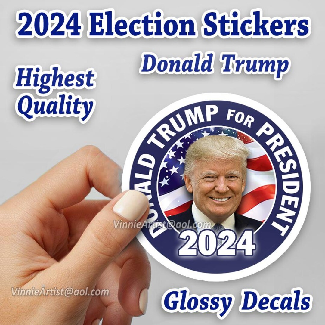 Donald Trump for President Sticker Glossy Kiss Cut Stickers Decals ...