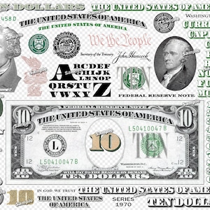 Ten Dollar Bill Design Images Photoshop Transparent File PNG Graphics ...