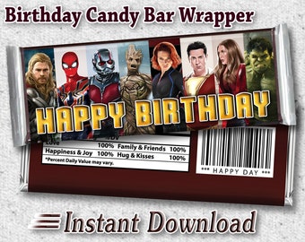 Spiderman Hershey Bar Wrapper - Etsy