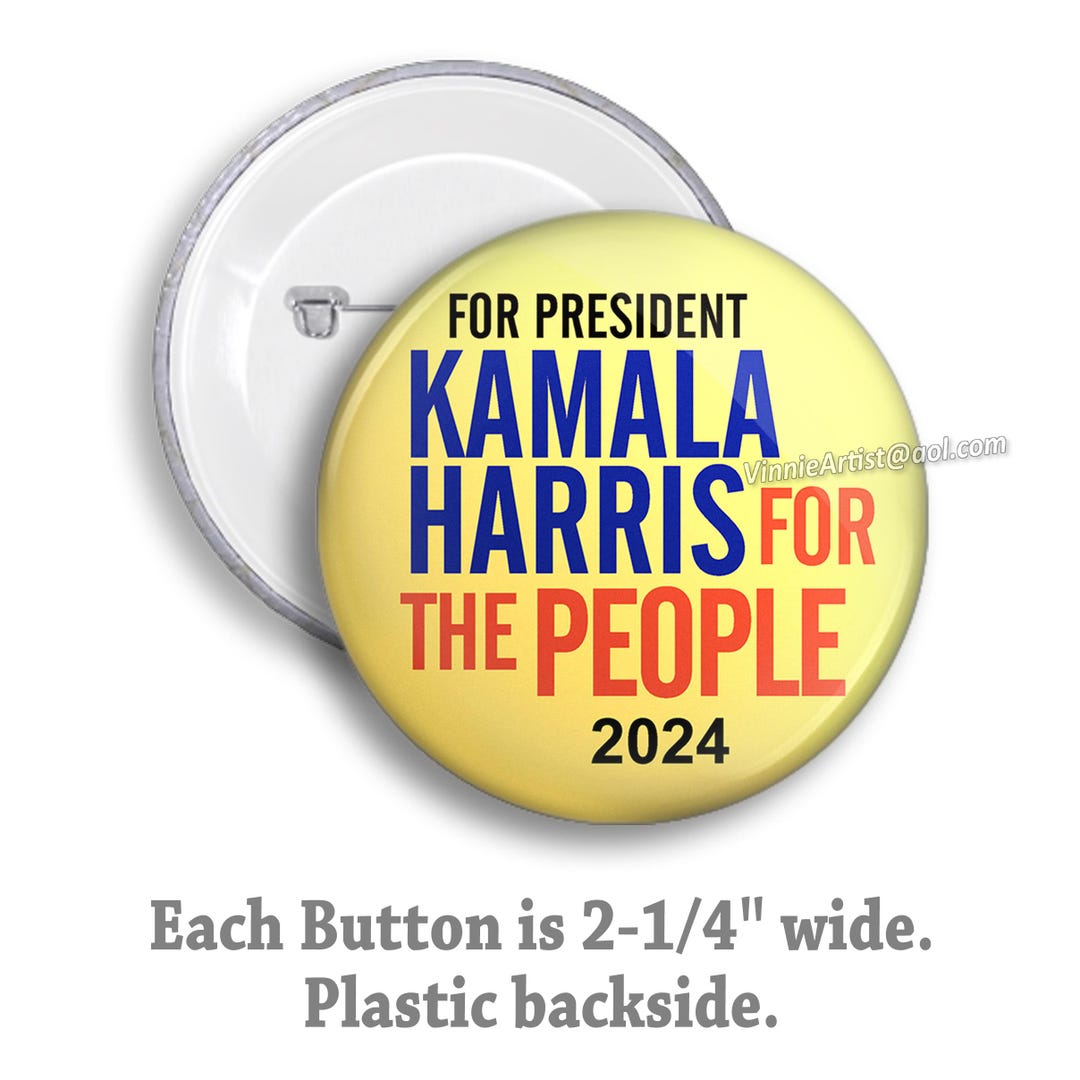 Kamala Harris for the People BUTTON 2024 Presidential Election ...