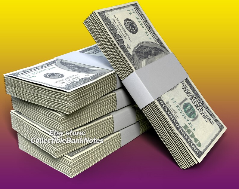 PICTURE for SALE: Banded Money Stack of 5 Stacks Hundred - Etsy