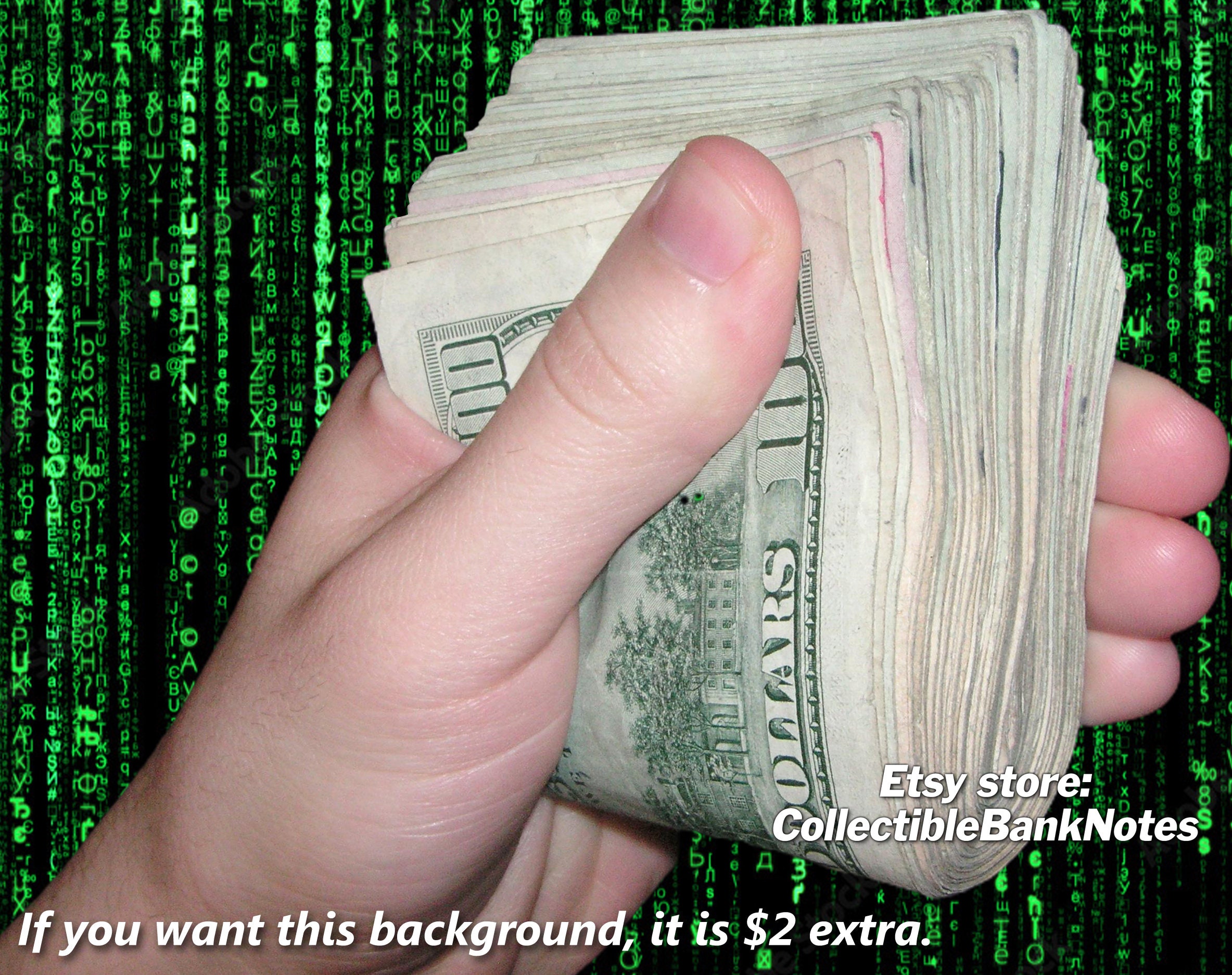 100 Dollar Bills Stacks In Hand