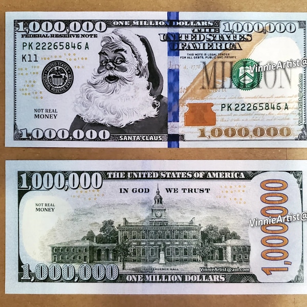 Fake Million Dollar Bills - Etsy