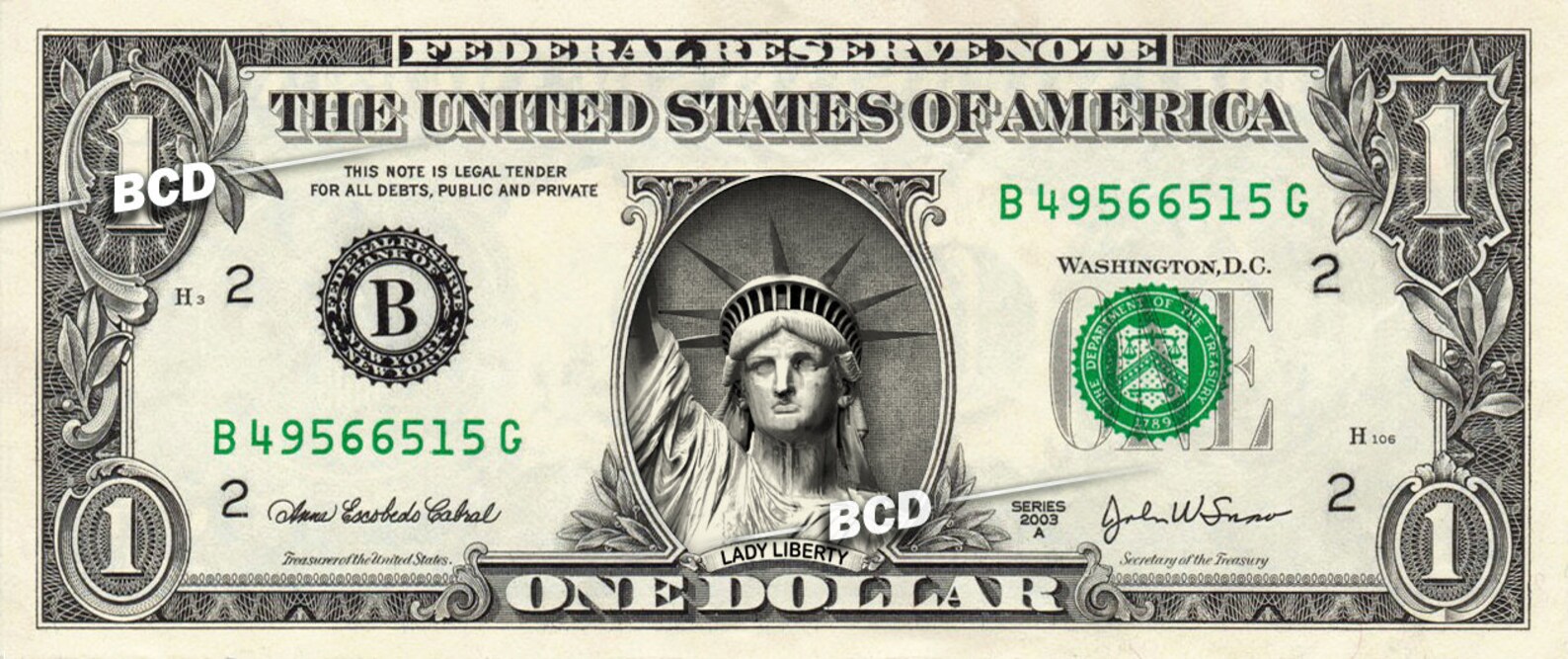 STATUE of LIBERTY on a REAL Dollar Bill Cash Money Collectible - Etsy