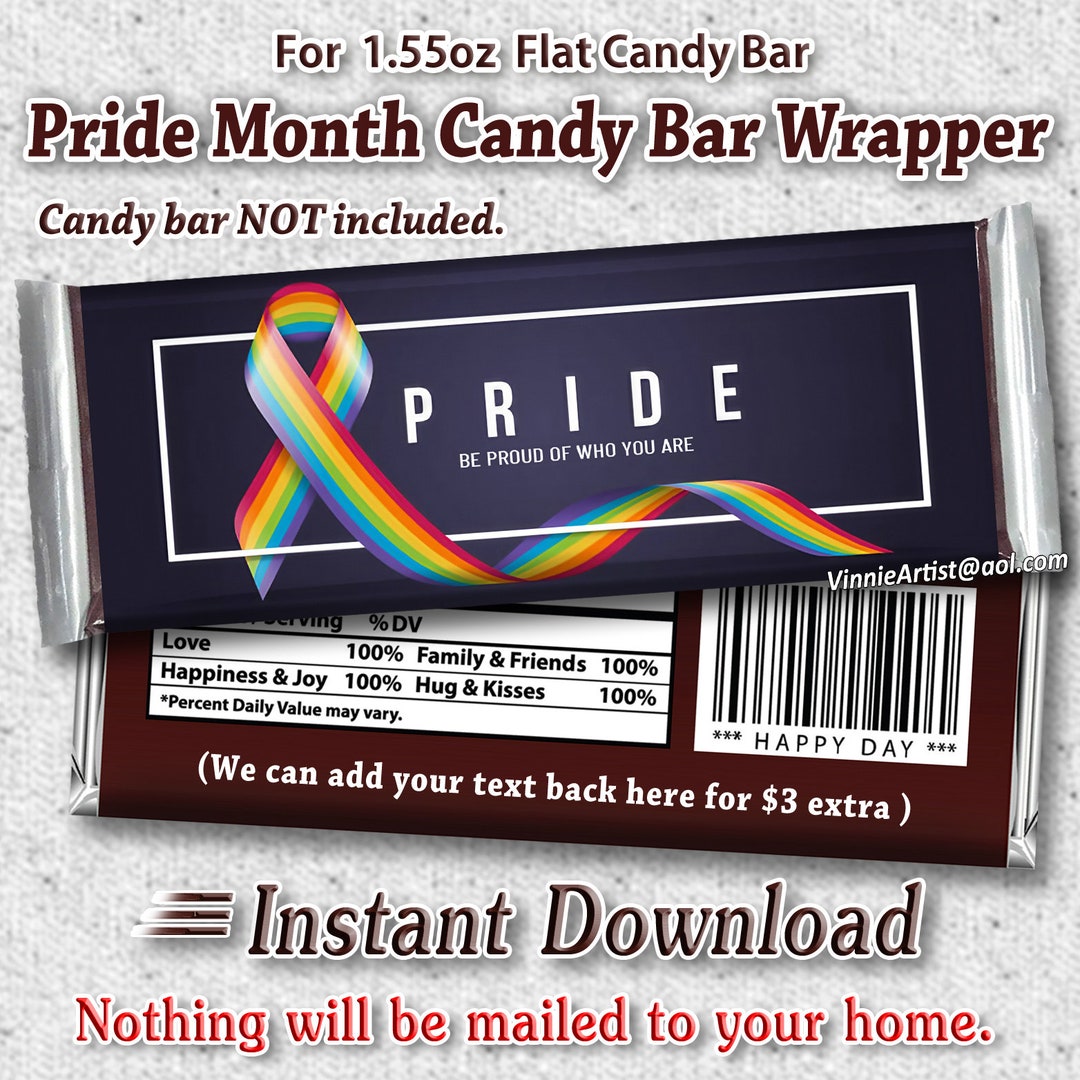 PRINTABLE Happy Pride Month Candy Bar Wrappers for All You Do Chocolate ...