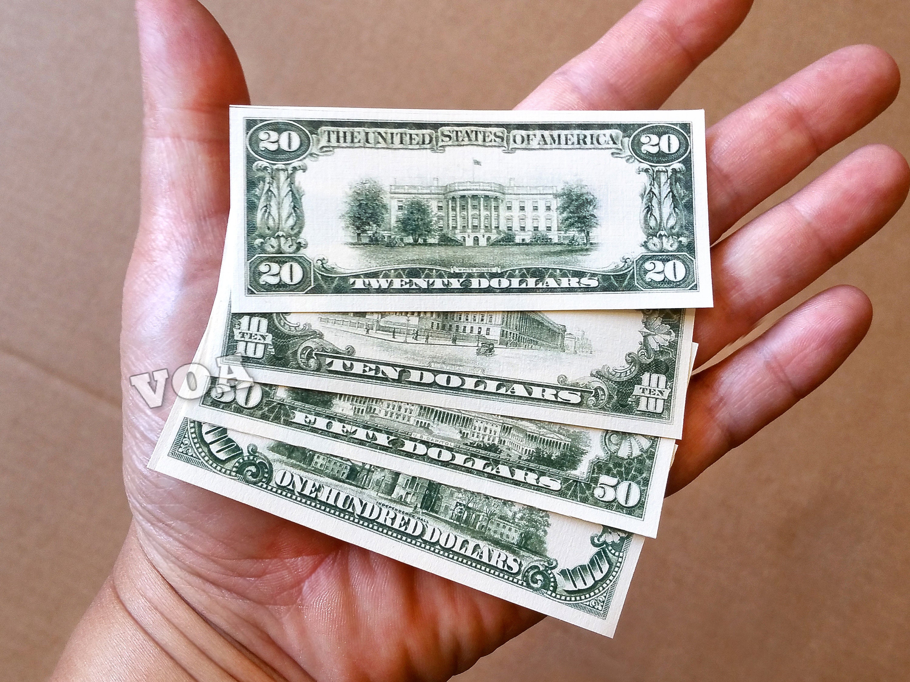 4 Miniature Money Dollar Bills Tiny Mini Small Fake Cash Paper Etsy