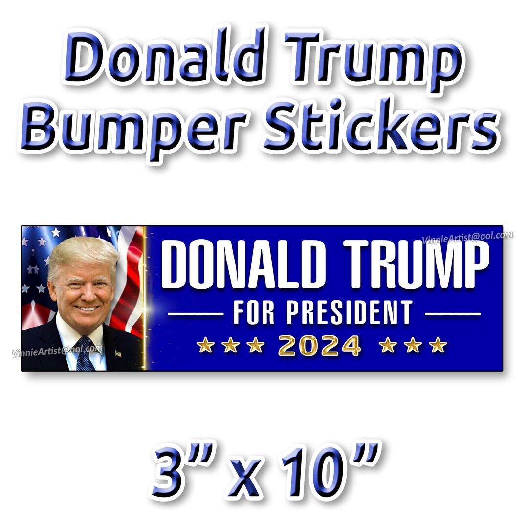 Donald Trump for President Bumper Sticker Decals Labels Presidential ...
