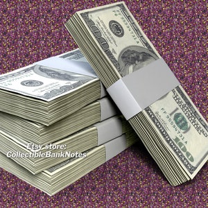 PICTURE for SALE: Banded Money Stack of 5 Stacks Hundred Dollar Bills ...
