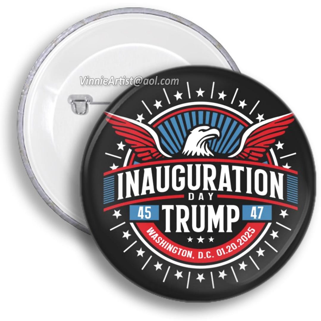 Donald Trump JD Vance Inauguration Button Jan 20, 2025 Presidential ...