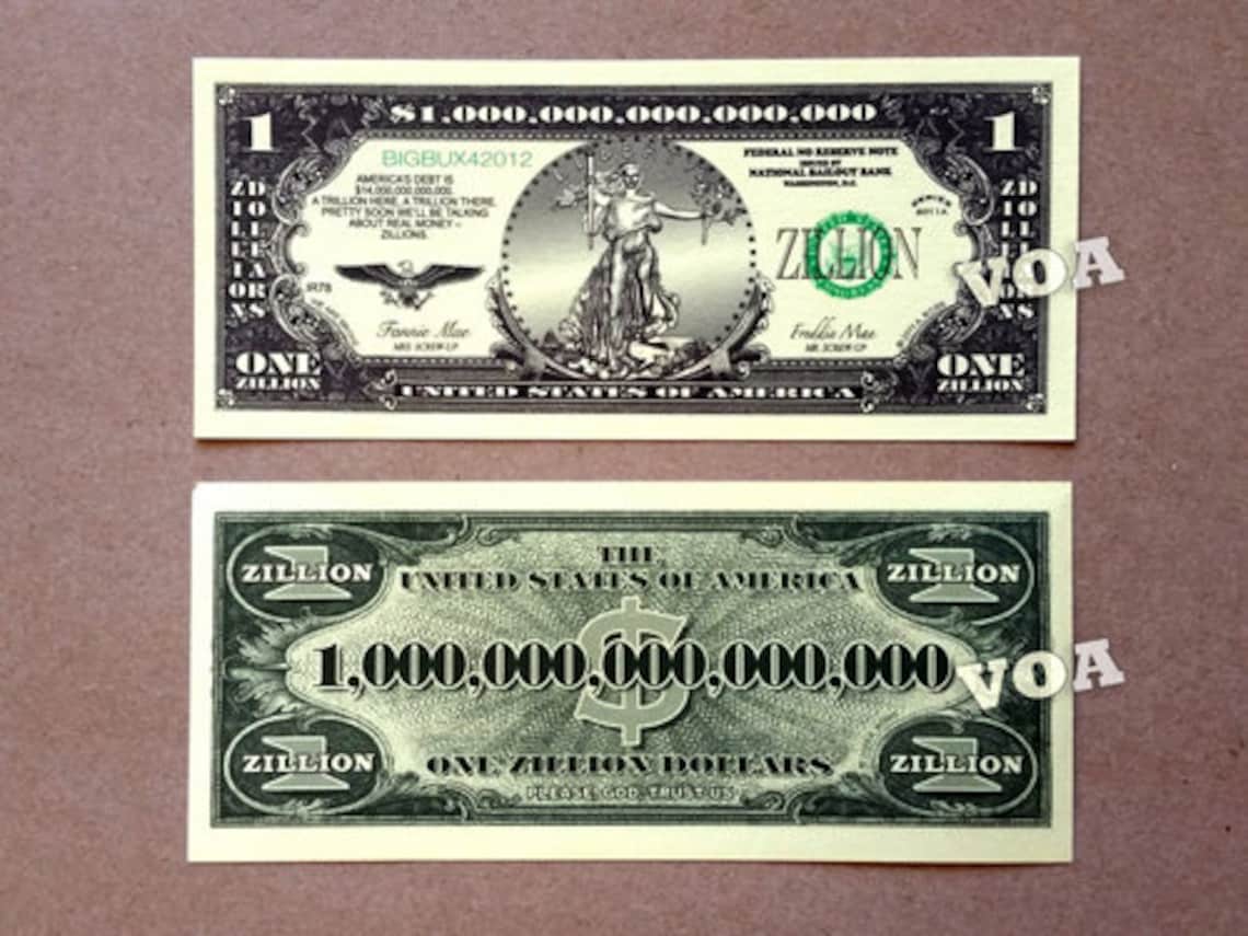 Zillion Dollar Bill Become a Zillionaire Now LOL - Etsy