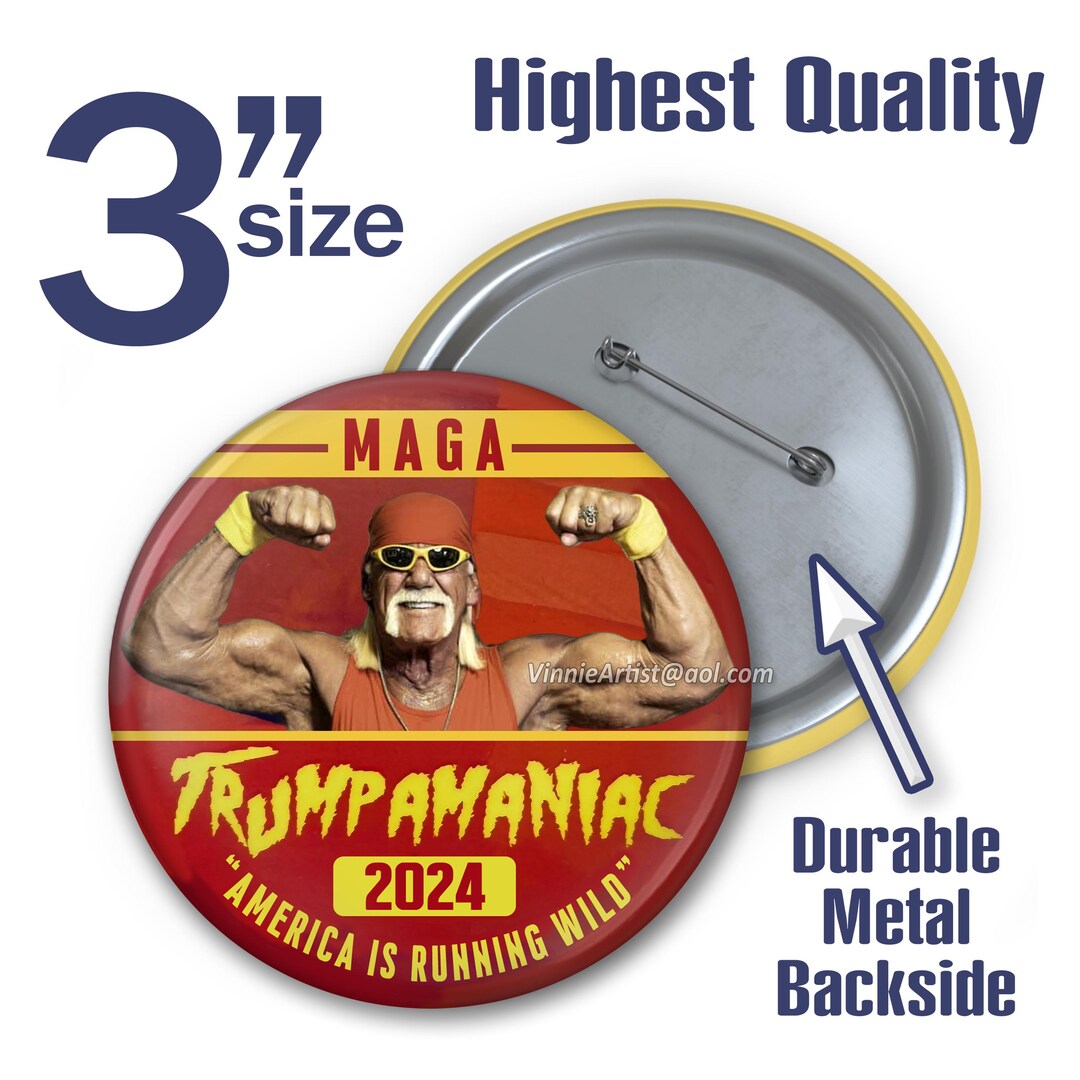 3 BUTTON Donald Trump for President Election Badge Hulk America Running ...