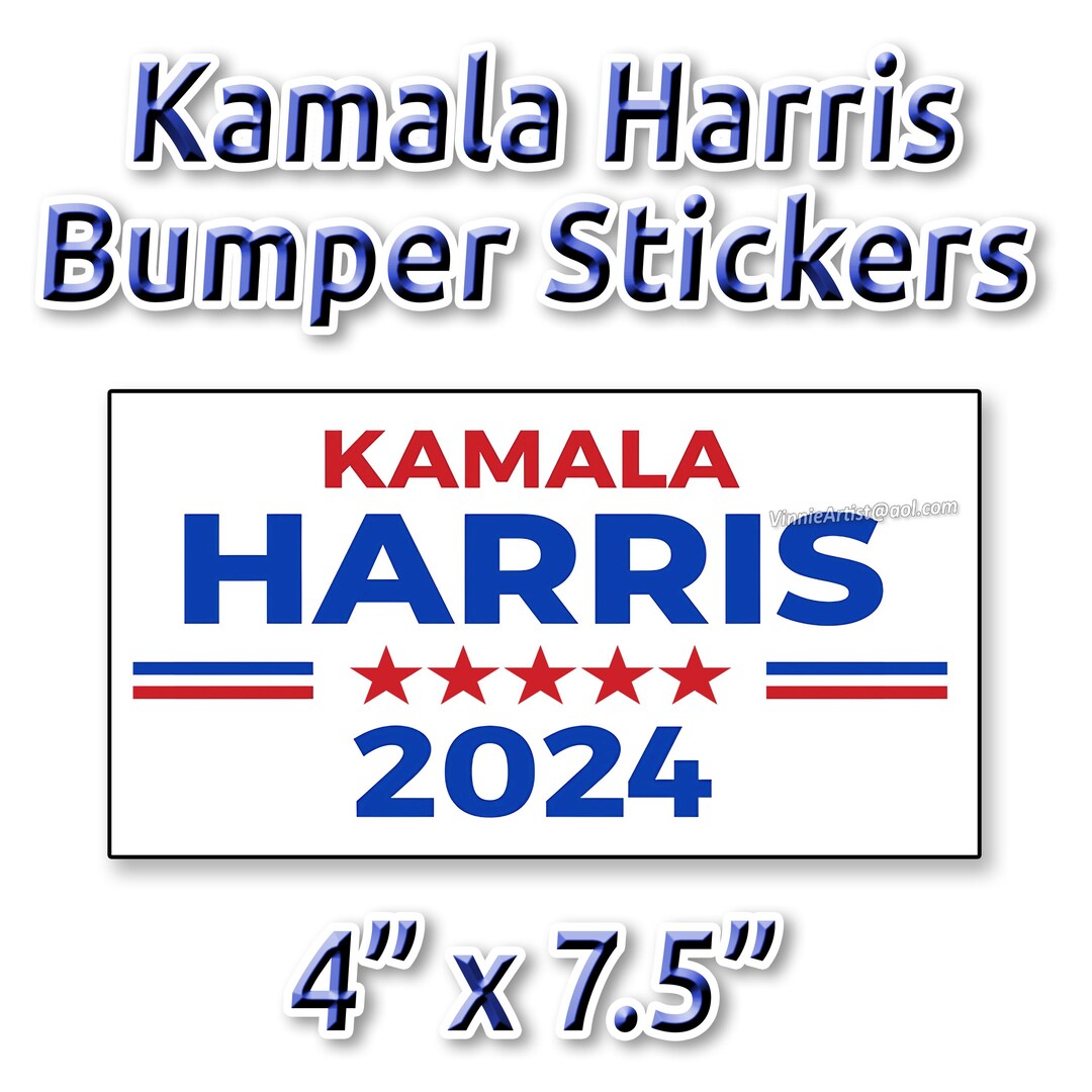 Kamala Harris for President Bumper Sticker Decals Labels Presidential ...