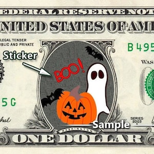 Halloween BOO on a Dollar Bill REAL Money Cash Happy Halloween - Etsy