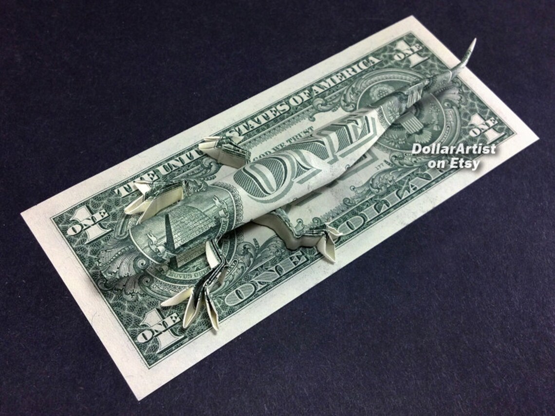 LIZARD Money Origami Art Dollar Bill Animal Reptile Cash | Etsy