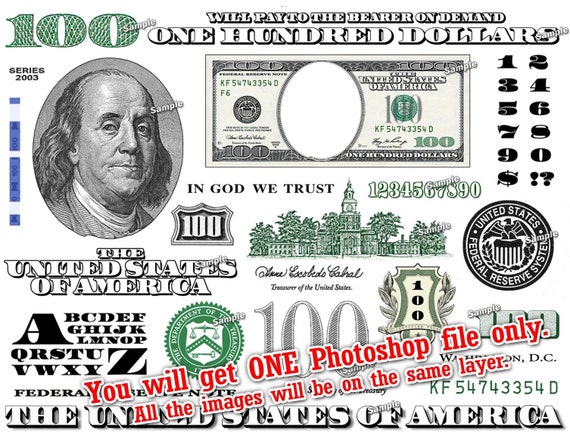 100 Dollar Bill Template Psd