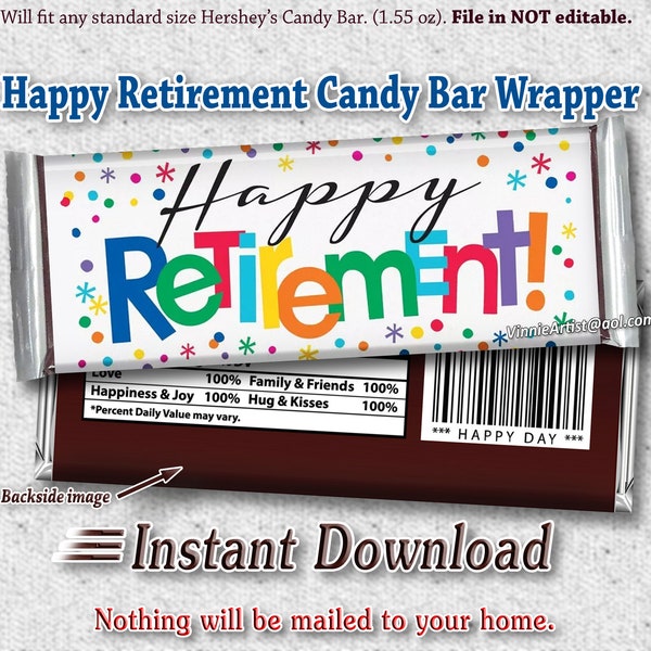 Retirement Candy Bar - Etsy