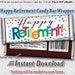 PRINTABLE Happy Retirement Candy Bar Wrappers Chocolate - Etsy