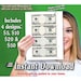 Printable SMALL Money Sheets With Cut Marks 4-per-page Cash Dollar ...