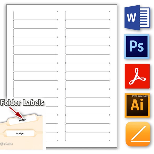 File Folder Labels - Etsy