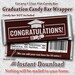 PRINTABLE Graduation Candy Bar Wrapper Congrats Congratulations Thank ...