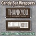 PRINTABLE Thank You Teacher Appreciation Candy Bar Wrappers Instant ...