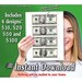 Printable SMALL Money Sheets With Cut Marks 4-per-page Cash Dollar ...