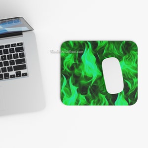 Green Fire Flame Pattern Background Image Wallpaper Wrapping Paper ...