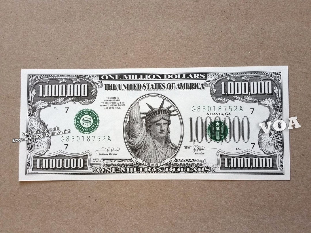 One Million Dollar Bill Become a Millionaire Now LOL Fake Money - Etsy