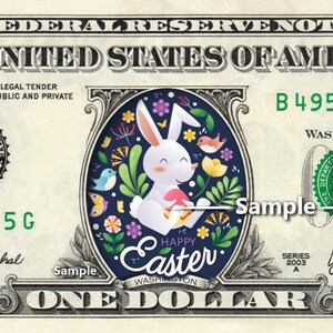 Happy Easter on a REAL Dollar Bill Cash Money Collectible Memorabilia ...